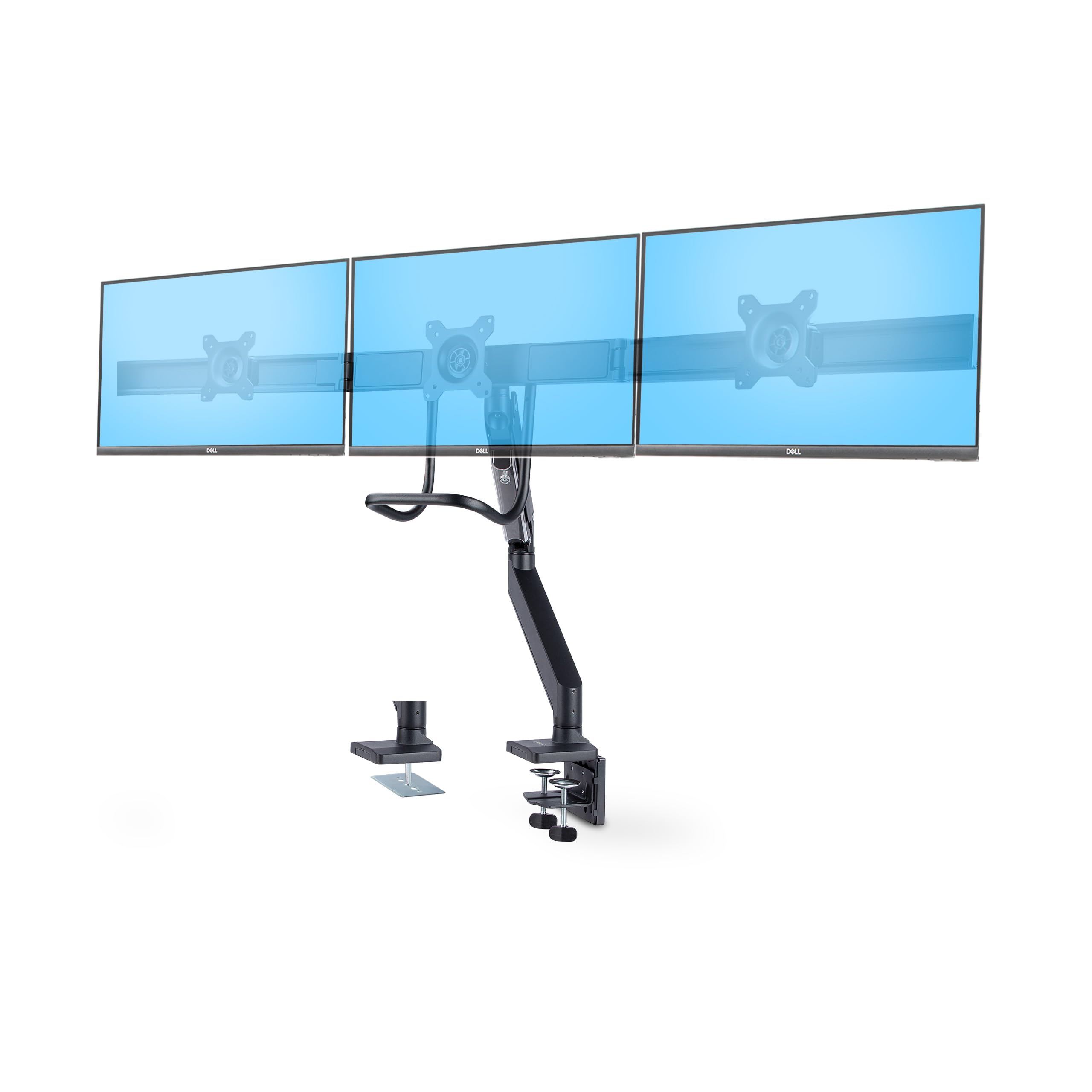 Amazon.com: StarTech.com Desk Mount Triple Monitor Arm w/Crossbar for ...