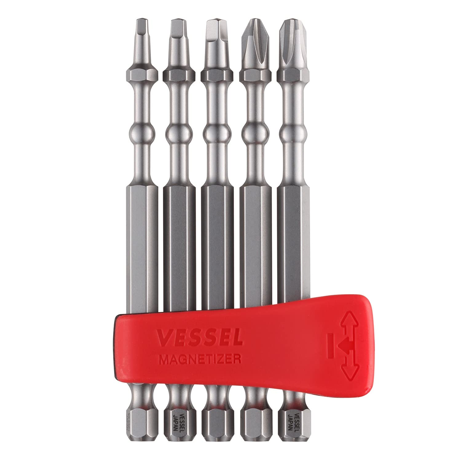 VESSEL IMAPCT Ball Torsion Bit with Magnetic Charge Holder 5 Piece Set ...