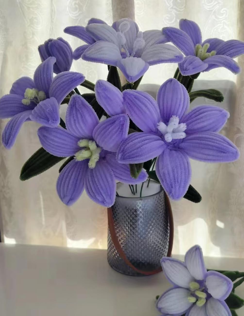 Amazon.com: YOOTOM 400 DIY Crafts Pipe Cleaner Flower Kits for Purple ...