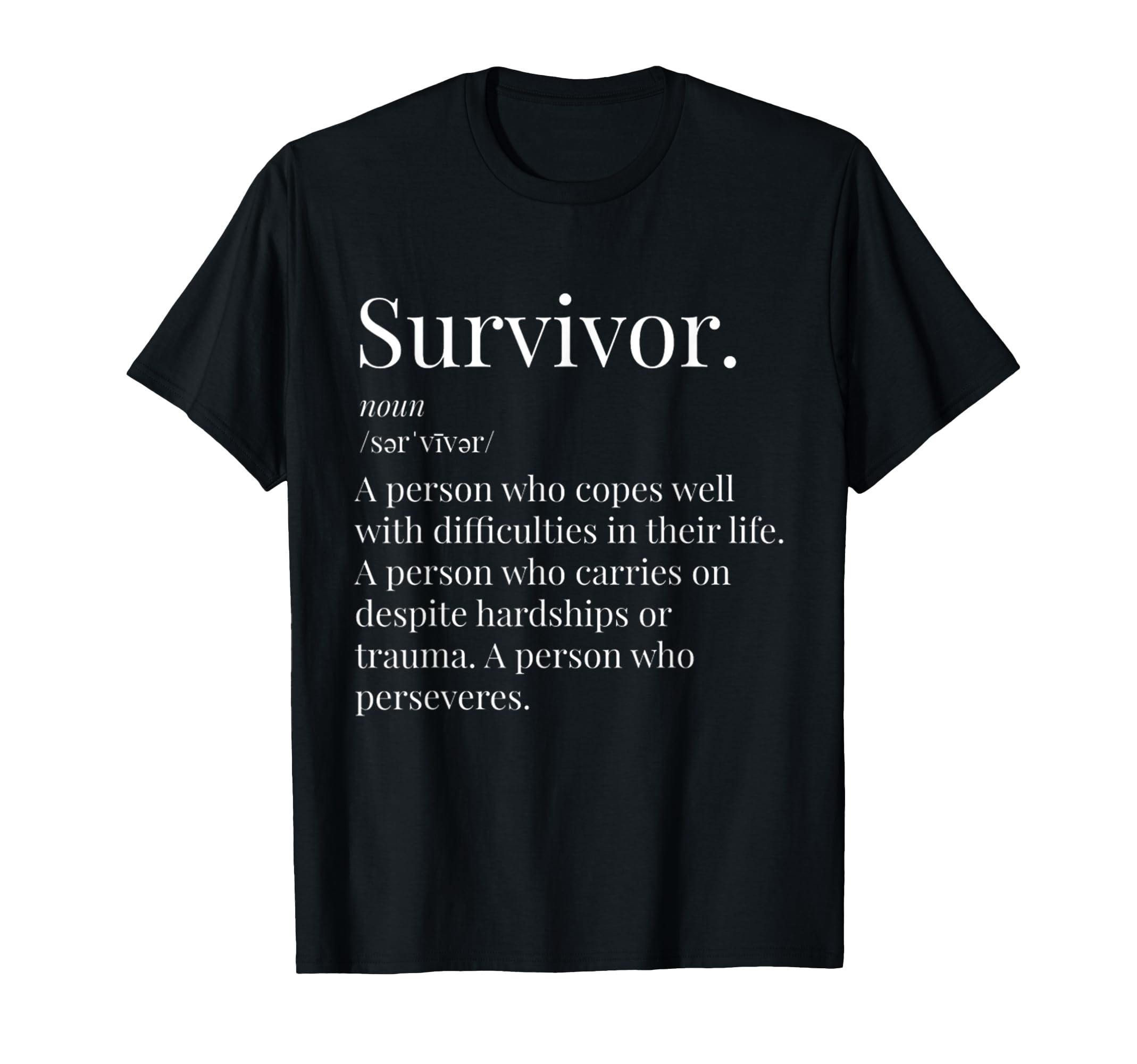 Amazon.com: Survivor Definition T-shirt Word Dictionary Tee T-Shirt ...