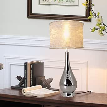 E Modern Glass 30 inch Table Lamps for Living Room Set of 2 Bedside ...