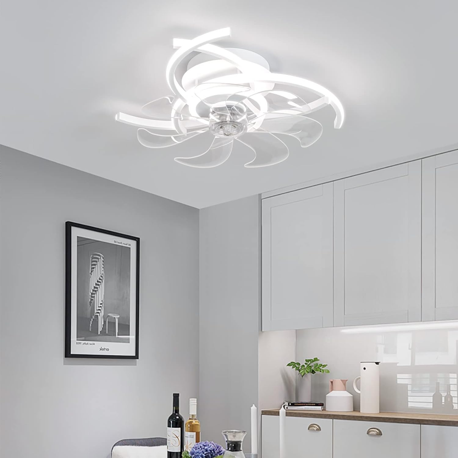 Lampadario Ventilatore Da Soffitto Silenzioso Lampadari Con Ventola E ...