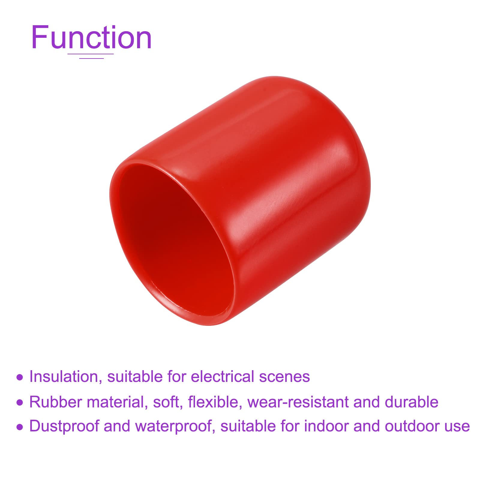 Snapklik.com : 25 Pack 3/4" ID Red Screw Thread Protectors Rubber End ...