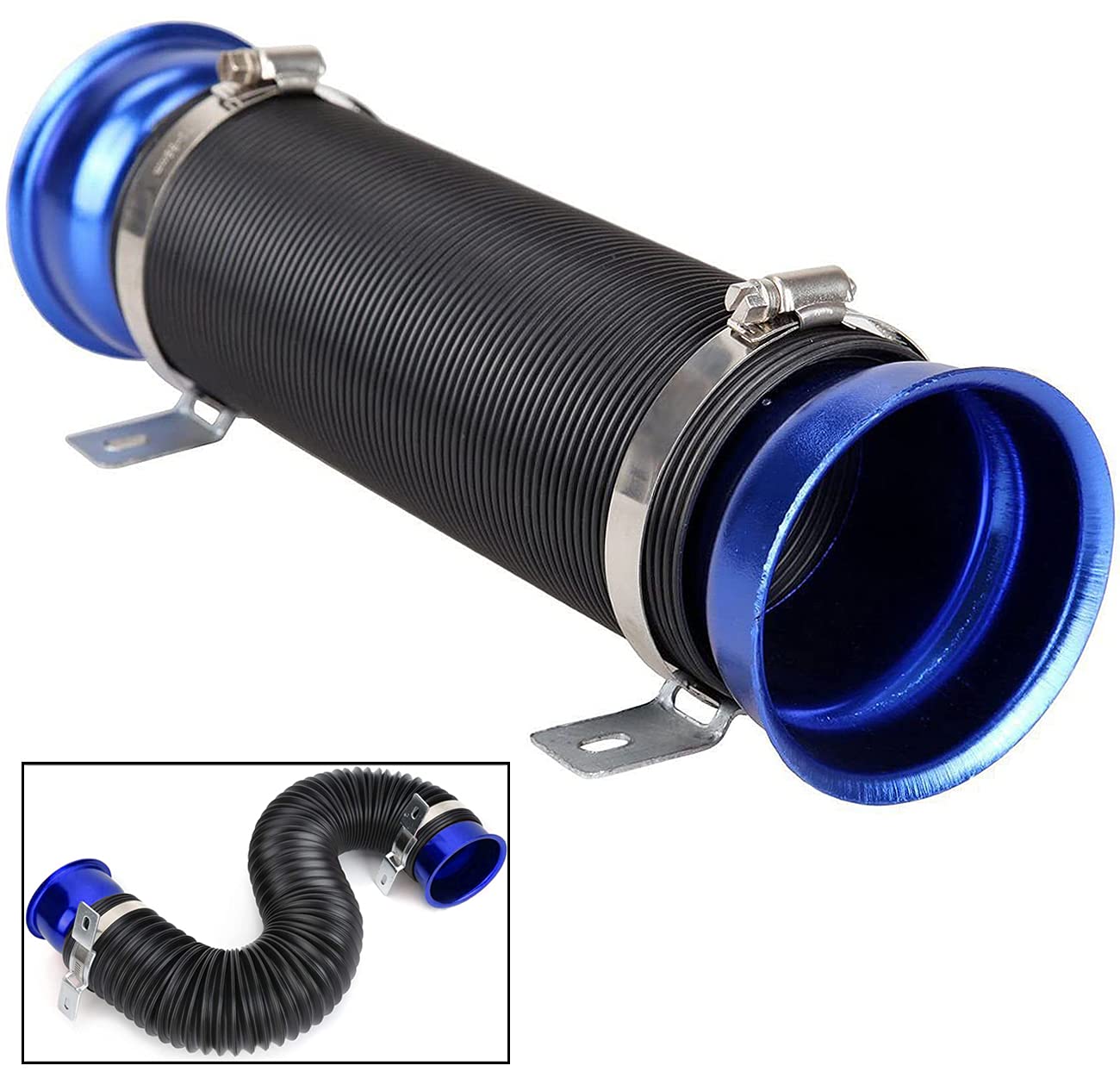 Buy Litensh Car Cold Air Intake Inlet, Adjustable 3" 76mm Universal ...