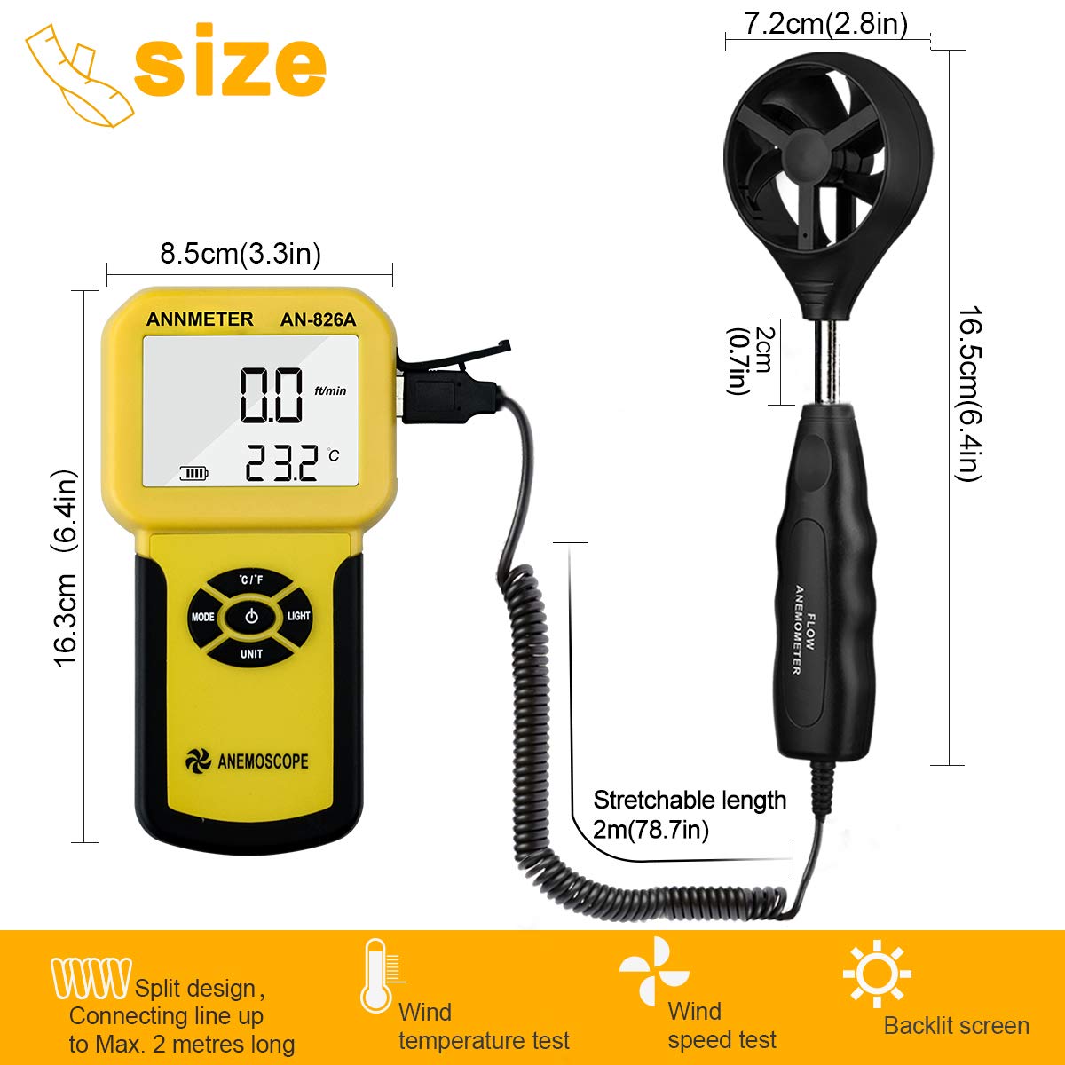 Snapklik.com : AIOMEST Pro HVAC Anemometer- Air Flow Velocity Meter AI ...