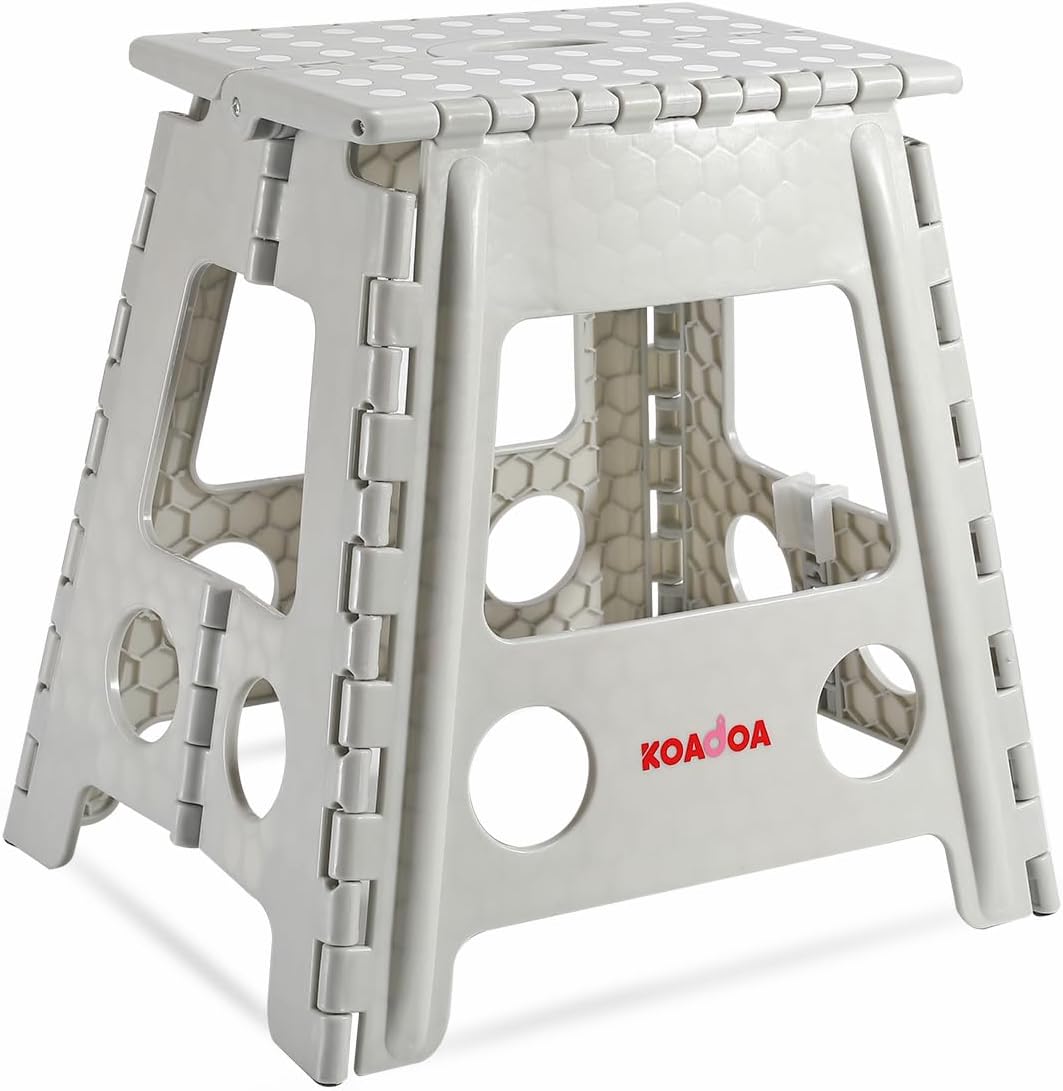 Amazon.de: HOUSE DAY 46cm Tritthocker Klappbar - Weiß Faltbarer Hocker ...