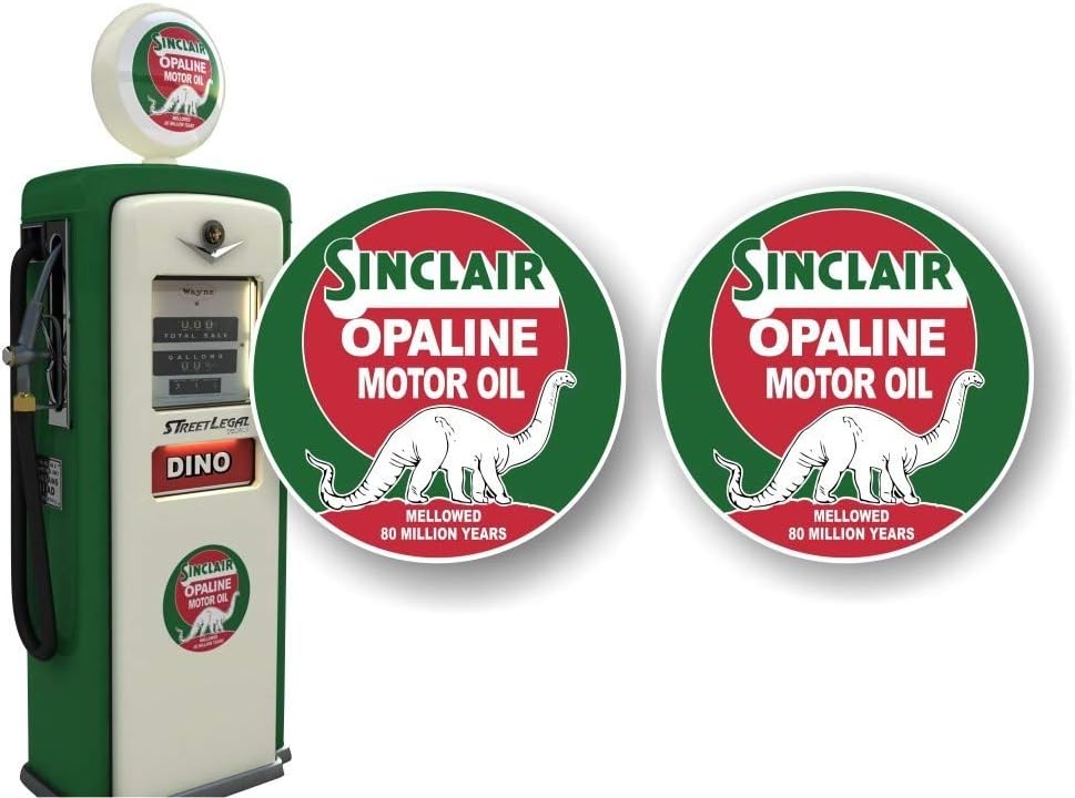 Amazon.com: 2 Vintage MDL# SINCGAS04 Antique Gas Pump 4" Decals Vintage ...