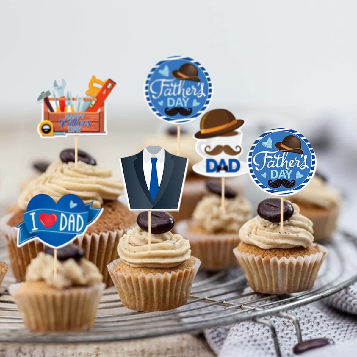 Snapklik.com : Happy Fathers Day Cupcake Toppers Fathers Day Cupcake ...