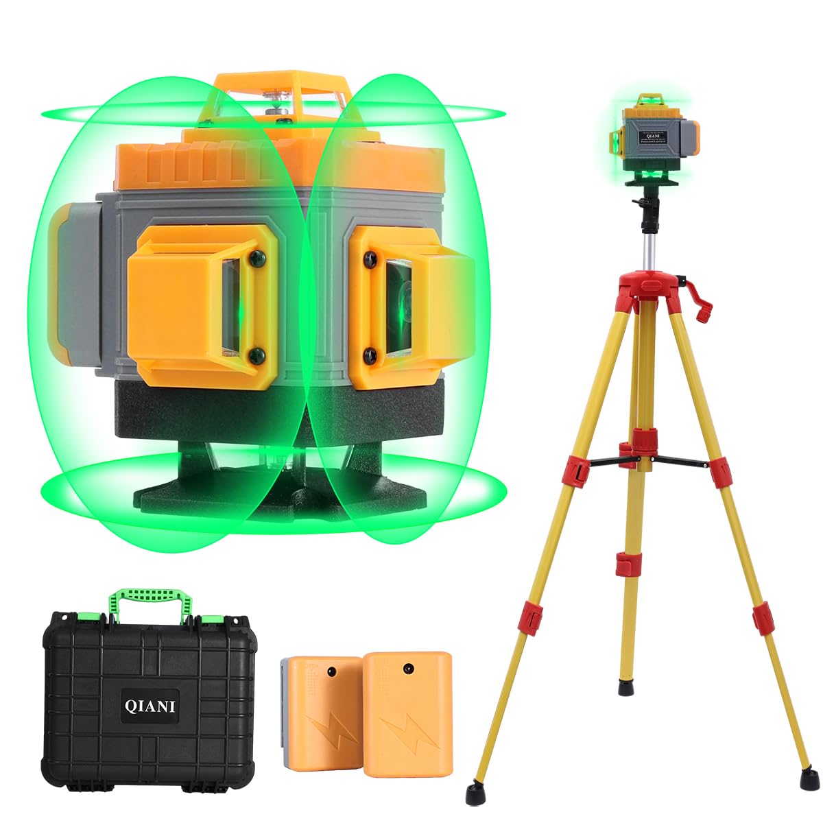 Buy Qiani4X360 Laser Level Green Beam Self Leveling 16 Lines Laser ...