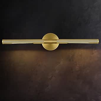 Knurldon Gold Brass Hardwired Picture Light, 30" Knurled Dimmable ...