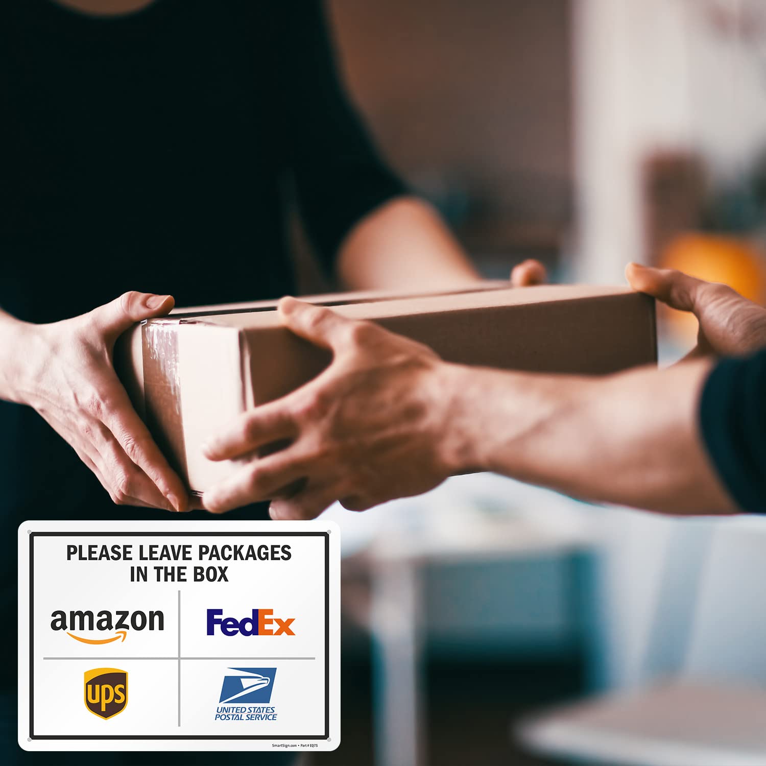 Snapklik.com : SmartSign 10 X 14 Inch Please Leave Packages In The Box ...