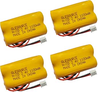 Amazon.com: XUNTU (4-Pack) 2.4V 1100mAh Battery Pack Replacement for ...