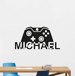 Amazon.com: CarolGreyDecals Personalized Name Gaming Wall Decal Custom ...