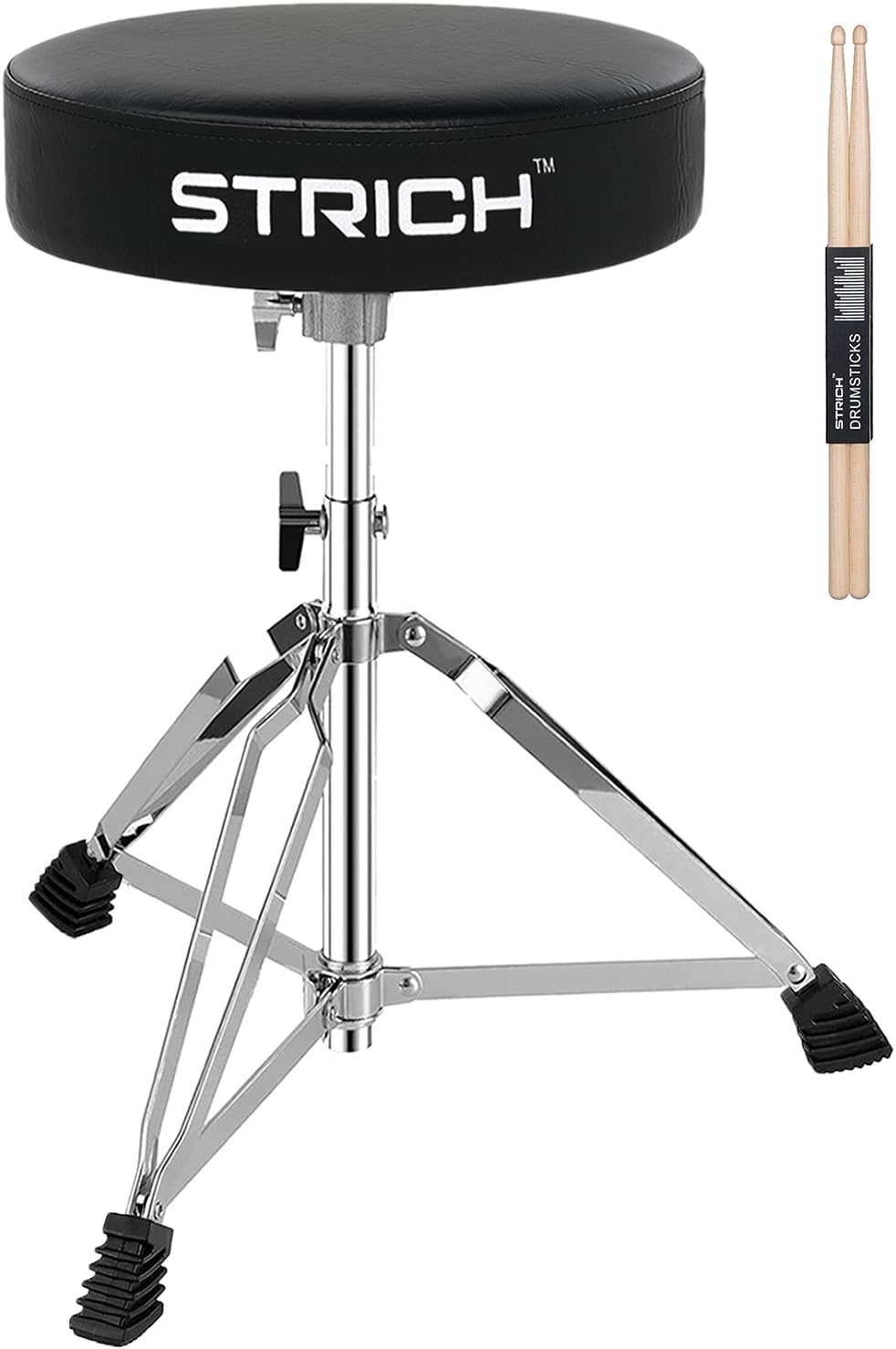 STRICH Drum Throne, Heavy Duty Height Adjustable Padded Seat Drum ...