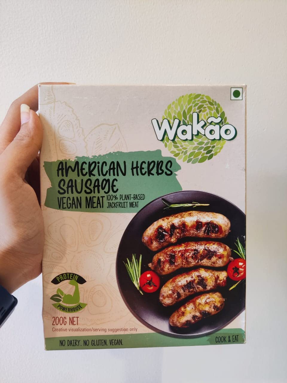 Wakao American Herbs Sausage Vegan Meat (100% Plant Based Jack Fruit ...