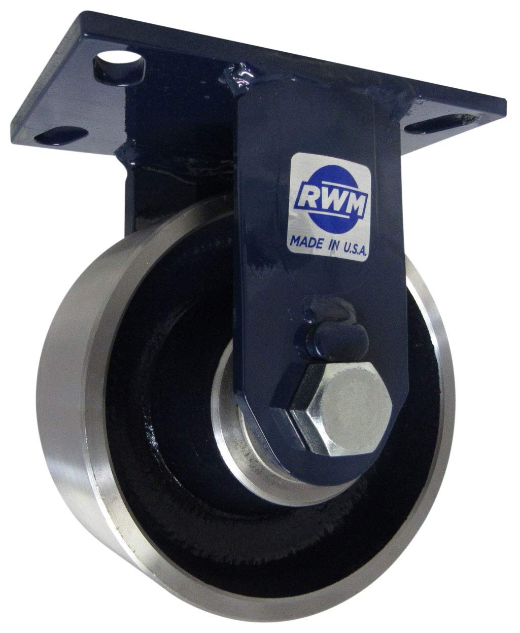 RWM Casters 75-FST-0625-R 75 Series 7-1/2" High, 6" Forged Steel Wheel ...