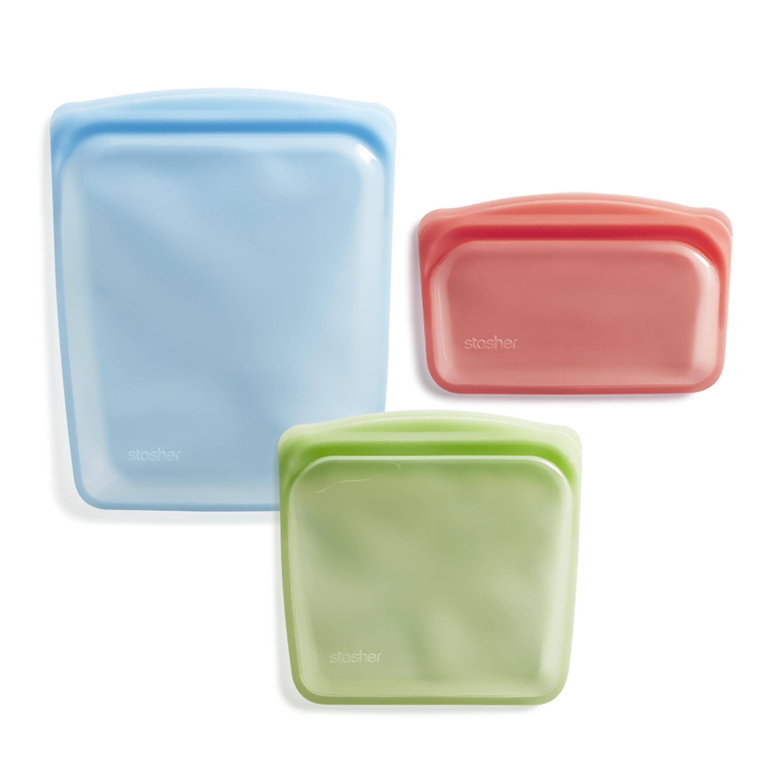 Amazon.com: Stasher Premium Silicone Reusable Food Storage Bags, 3-Pack ...