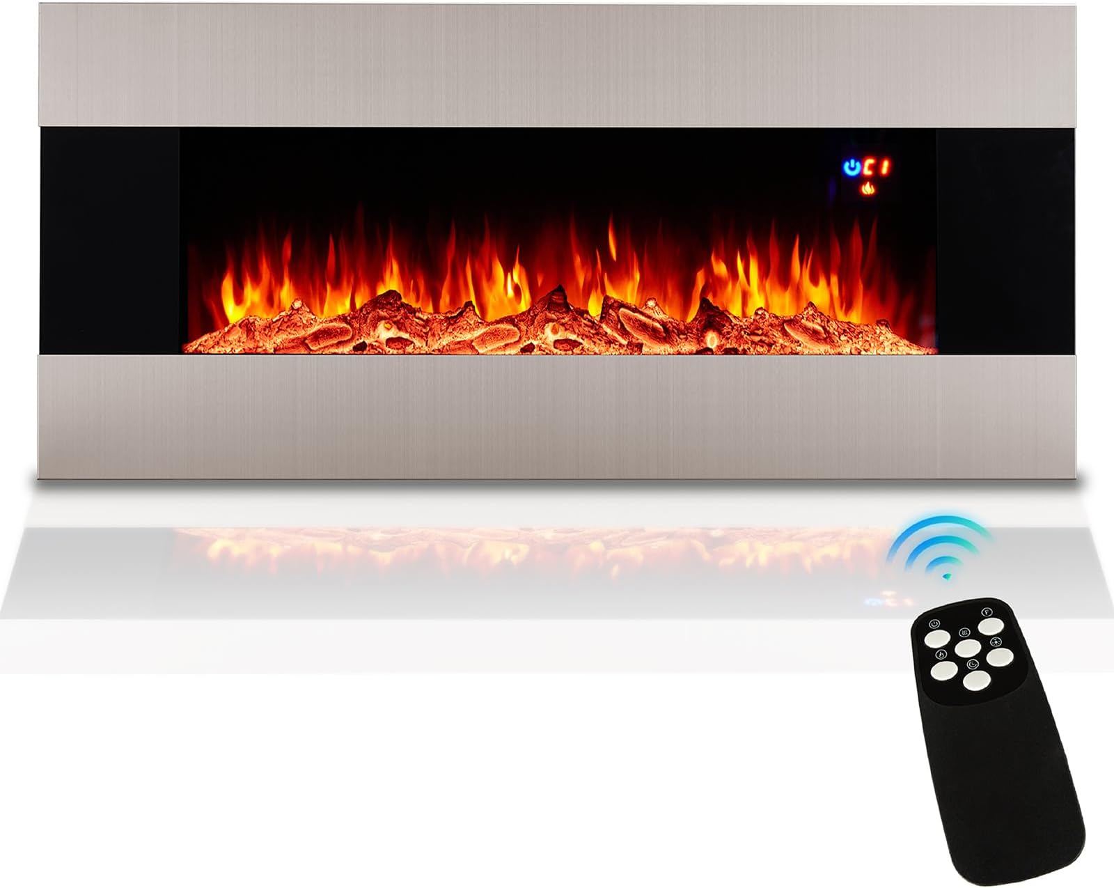 Amazon.com: AMERLIFE 40" Wall Mount Electric Fireplace with Remote ...