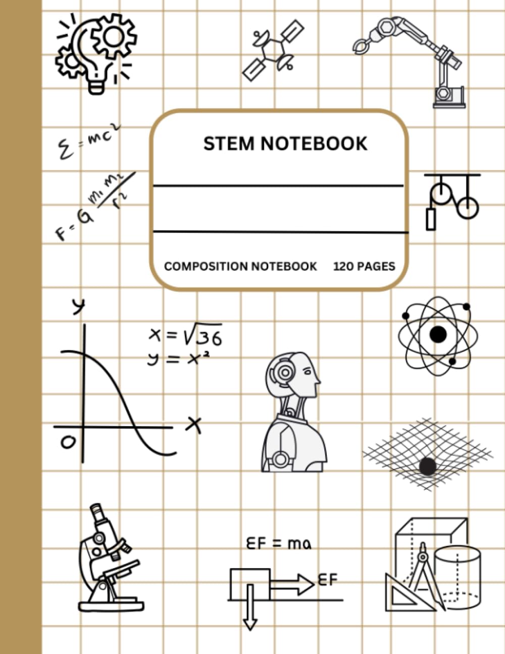 STEM NOTEBOOK: Grid Paper for science and math study | school supplies ...