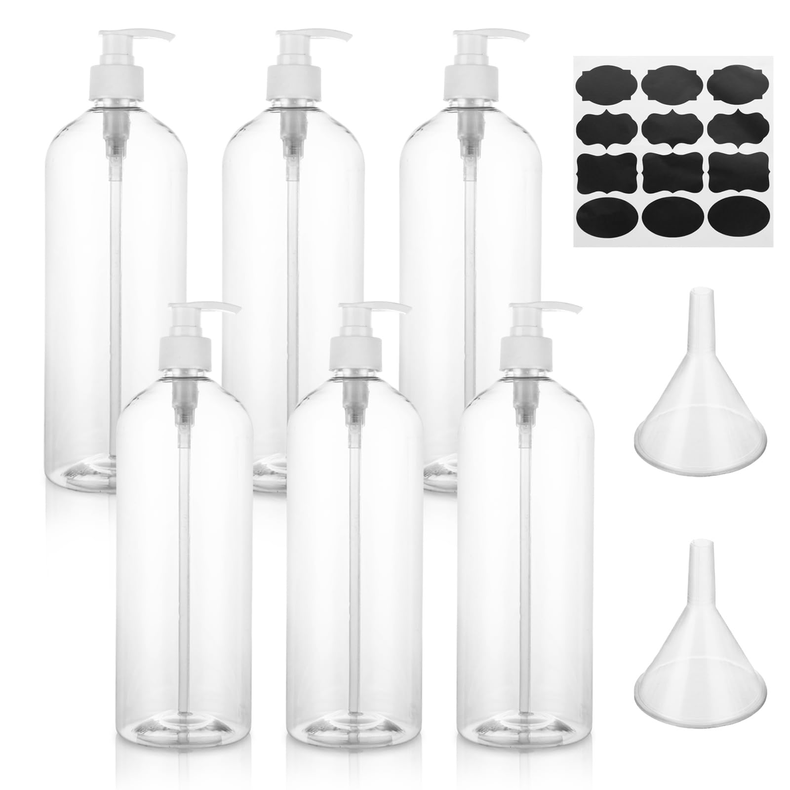 Amazon.com: AKOLAFE 6PCS 32 oz Empty Dish Soap Dispenser Bathroom ...