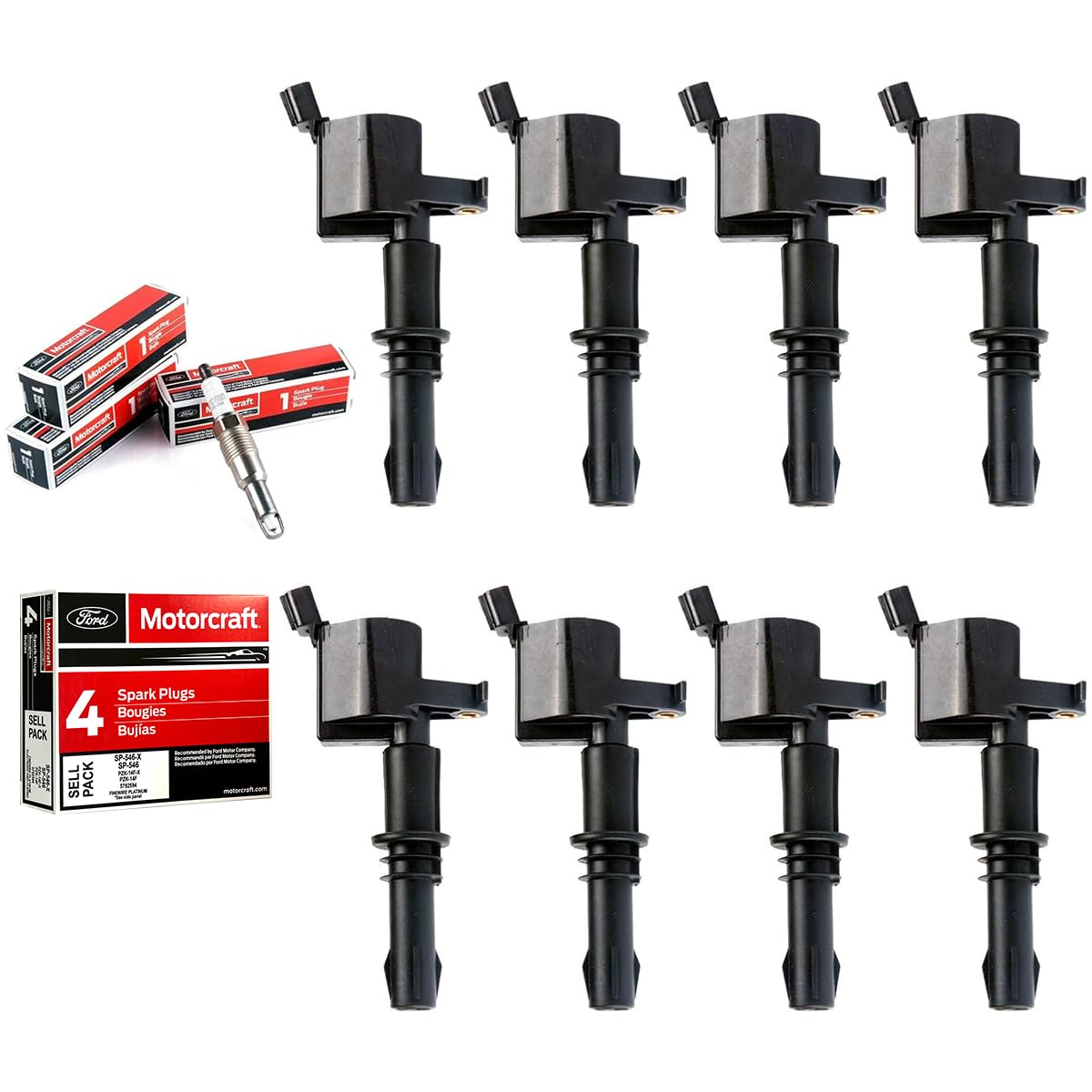 Snapklik.com : MAS Set Of 8 Ignition Coils Pack Straight Boot ...