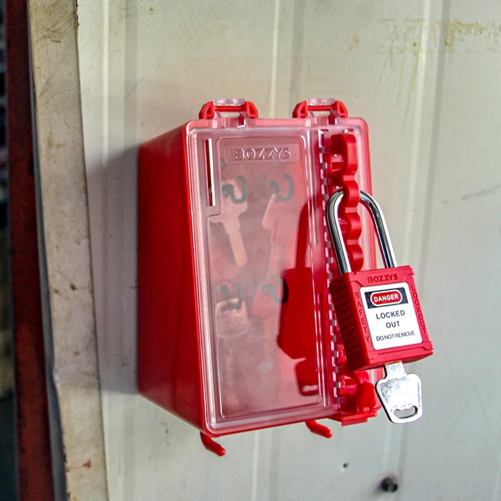 Snapklik.com : Lockout Tagout Lock Box Group Padlock Box Wall-Mounted ...