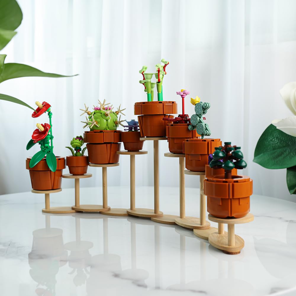 Snapklik.com : Kyglaring Bamboo Display Stand For Lego 10329 Icons Tiny ...