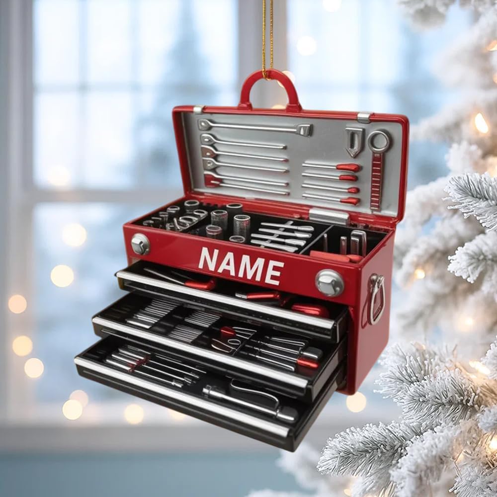 Amazon.com: Personalized Mechanic Tool Box Christmas Ornaments 2025 ...