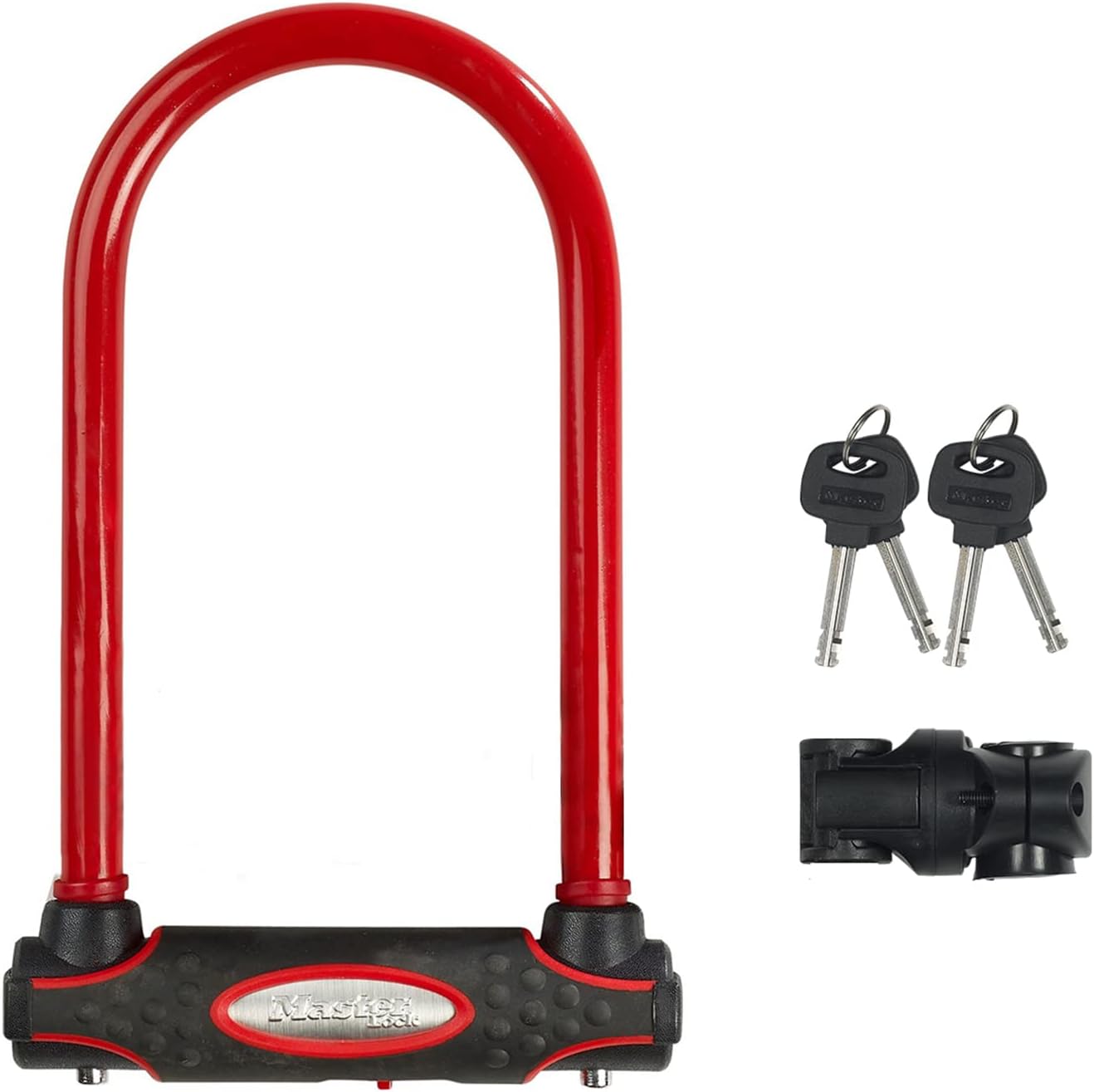 Master Lock 8285EURDPRO Hardened Steel Heavy Duty Bike D Lock with ...