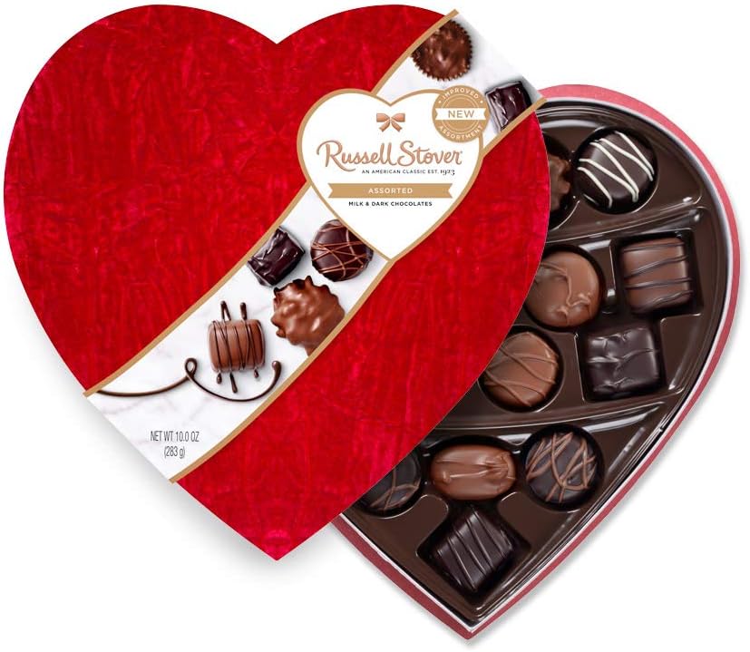 Amazon.com : Gourmet Chocolate - Red Milk Chocolate Kosher Heart Box ...