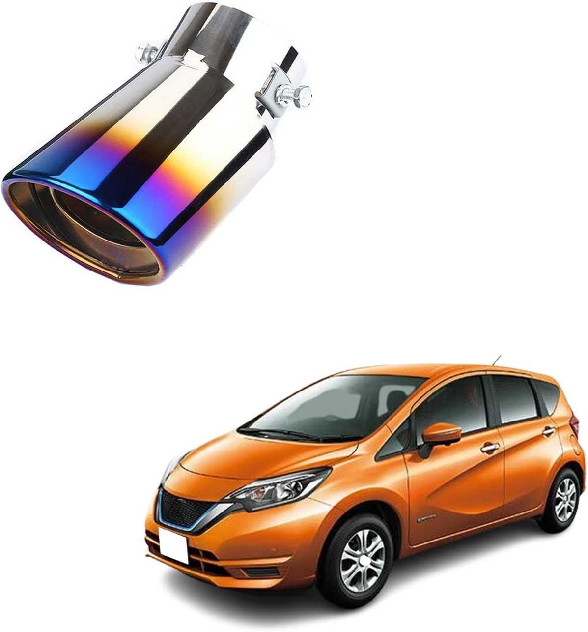 Amazon | マフラー カッター 日産ノートE12/HE12/NE12/SNE12型 2012年-2020年 対応 車外用品 車用マフラー カッター ステンレス製 オーバル 大口径 下向き ...