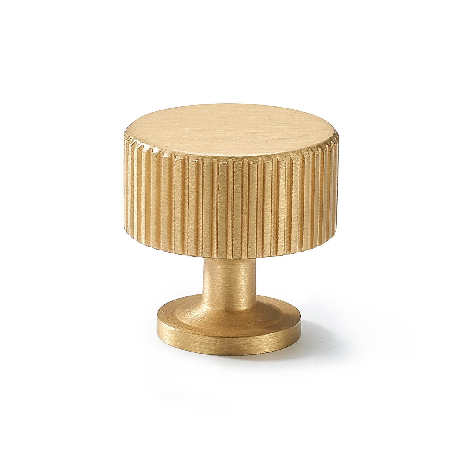 dairazan Brushed-Gold Kitchen Cabinet Knobs - 2 Pack Solid Brass ...