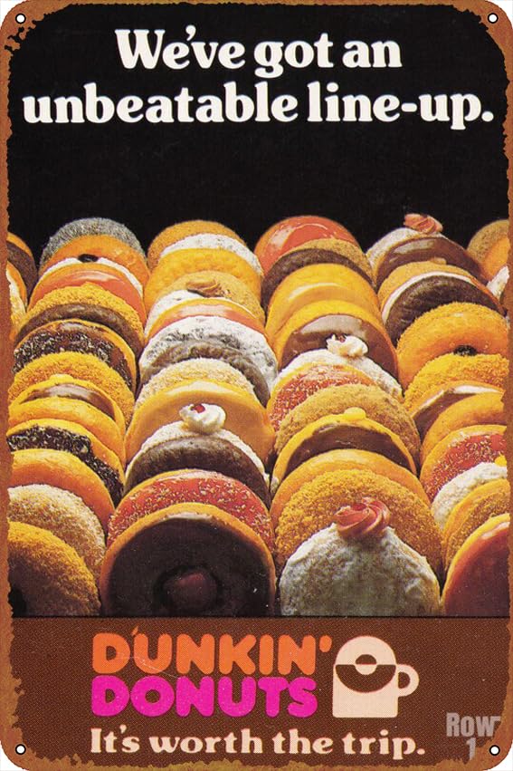 Amazon.com: Vintage Dunkin Donuts Ad Poster Tin poster, ideal wall ...