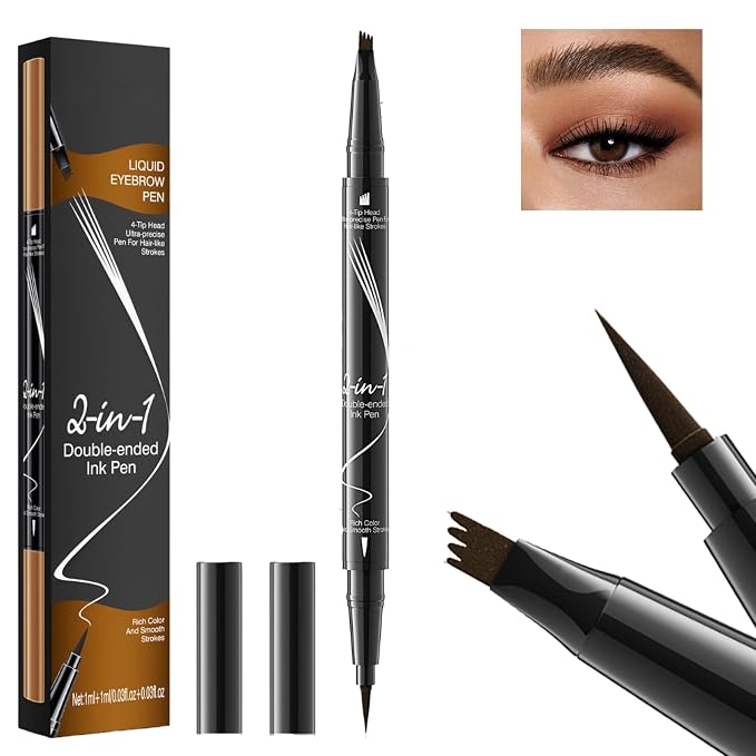 Amazon.com : Microblading Eyebrow Pen, Brow Pencil 2-in-1 Dual-Ended ...