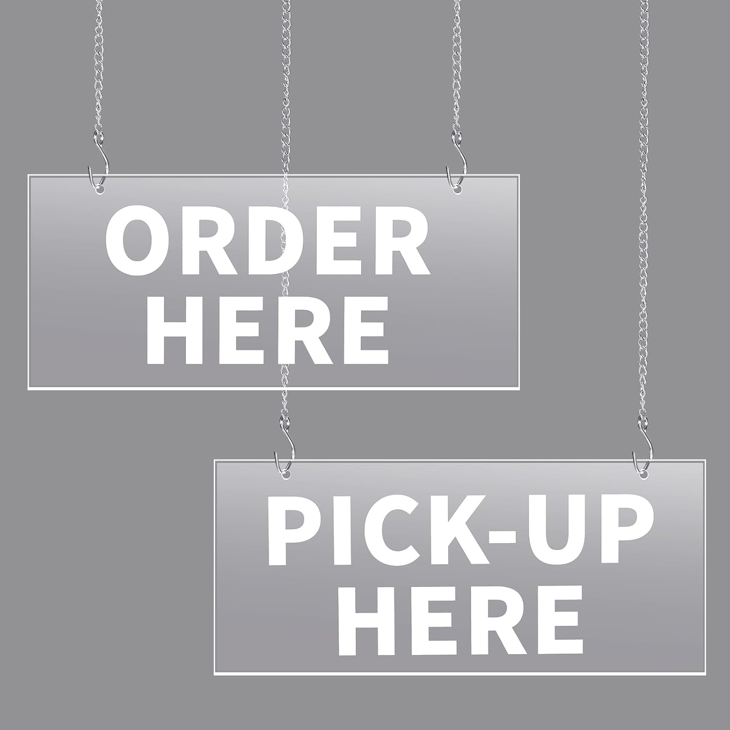 Amazon.com : Tiangrid 2 Pcs Order Here and Pick up Here Sign Acrylic Order Sign Hanging Pick up ...