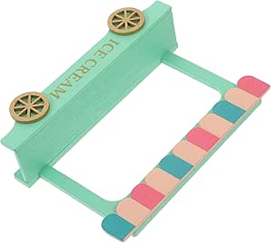 Amazon.com: LIOOBO Mini Ice Truck Prop Wooden Miniature Ice Van Tiny ...