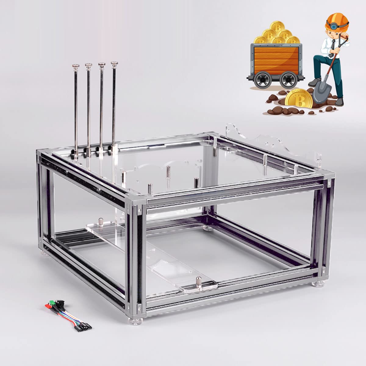 Buy M-ATX Open PC Chassis, PC Test Bench ATX Computer Open Air Case ...