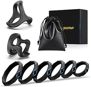 8 Sizes Penis Ring Silicone Cock Rings for Men Erection Sex Aids, Cockring Cock Sexual ...