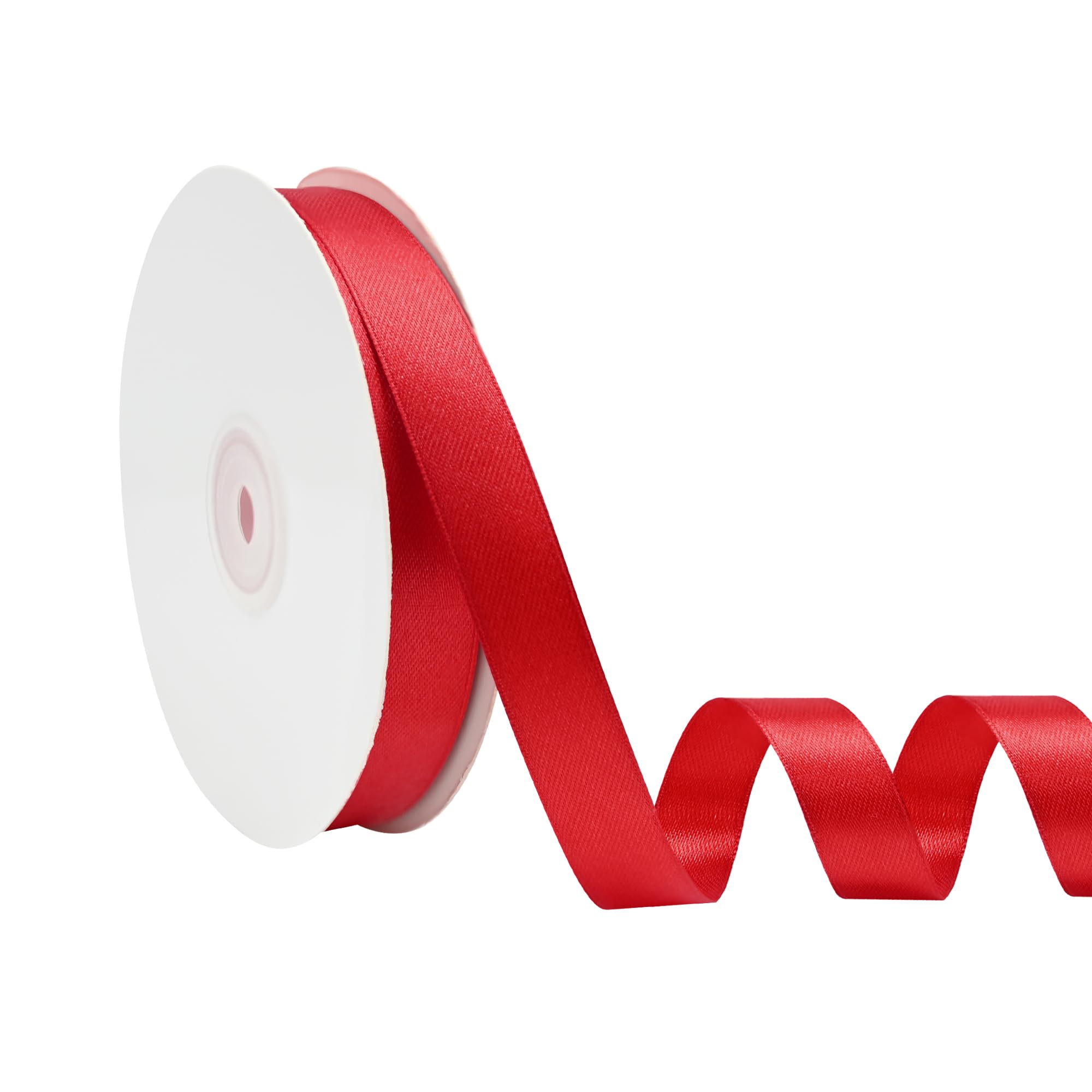 Snapklik.com : Double Face Red Satin Ribbon 5/8 Inch X 50 Yards ...