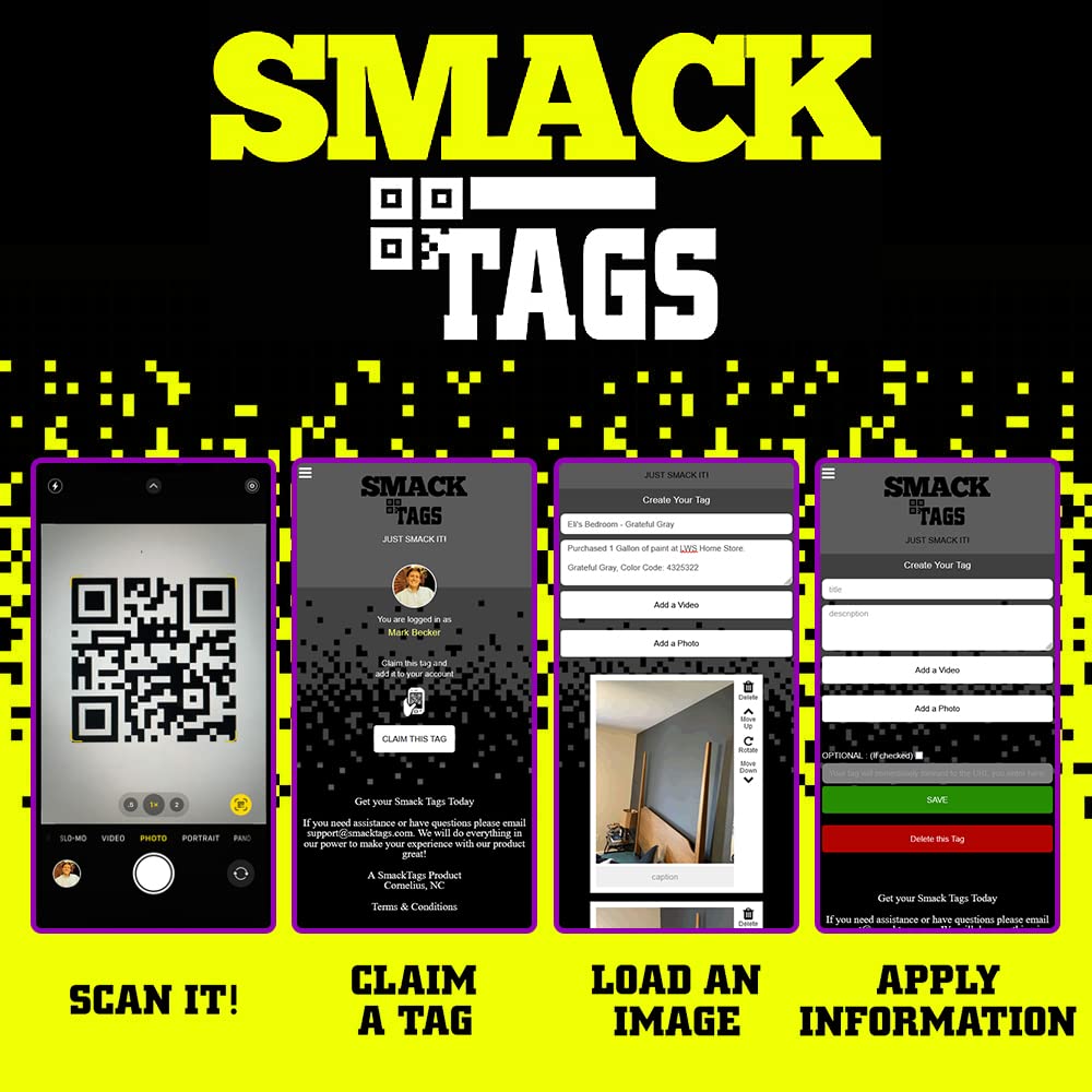 Snapklik.com : Smack Tags QR Code Labels For Storage And Organization ...