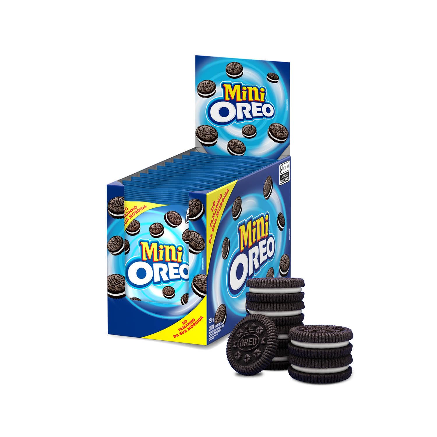 Oreo Biscoito Recheado Mini Original Display Com 10 Unidades De 35G ...
