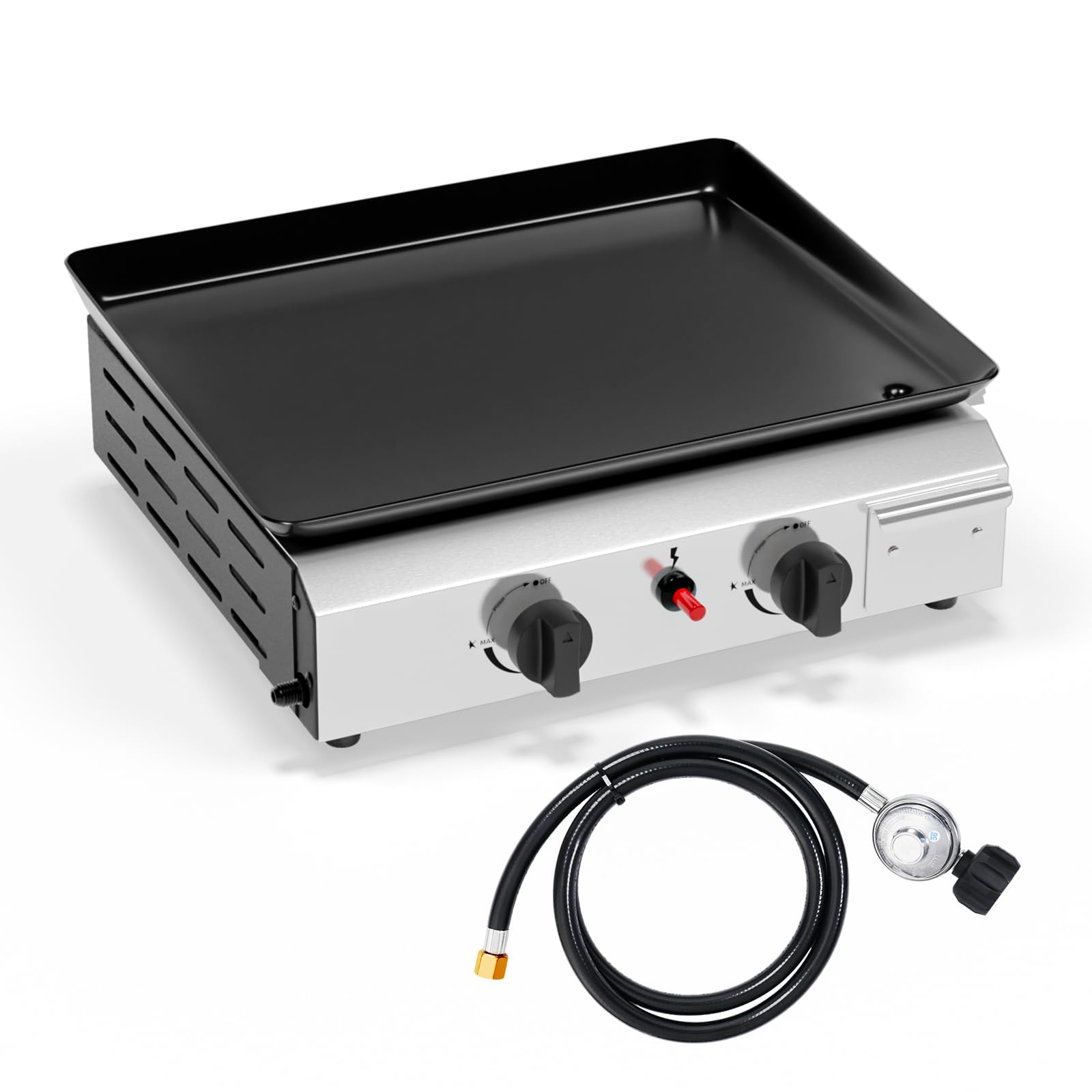 Amazon.com: Bonnlo 2 Burner Portable Propane Griddle, 20,000BTU Gas ...