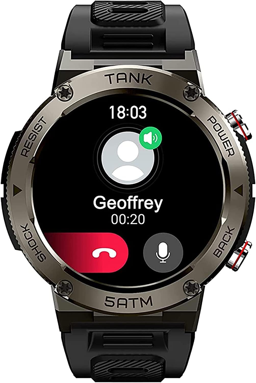 Amazon.com: KOSPET 男款智慧型手錶(來電接收/撥號),5ATM/IP69K 防水軍用智慧手錶 智慧睡眠追蹤 巨大電池 70 種運動模式 6 種智慧型運動辨識 1.4 吋 ...