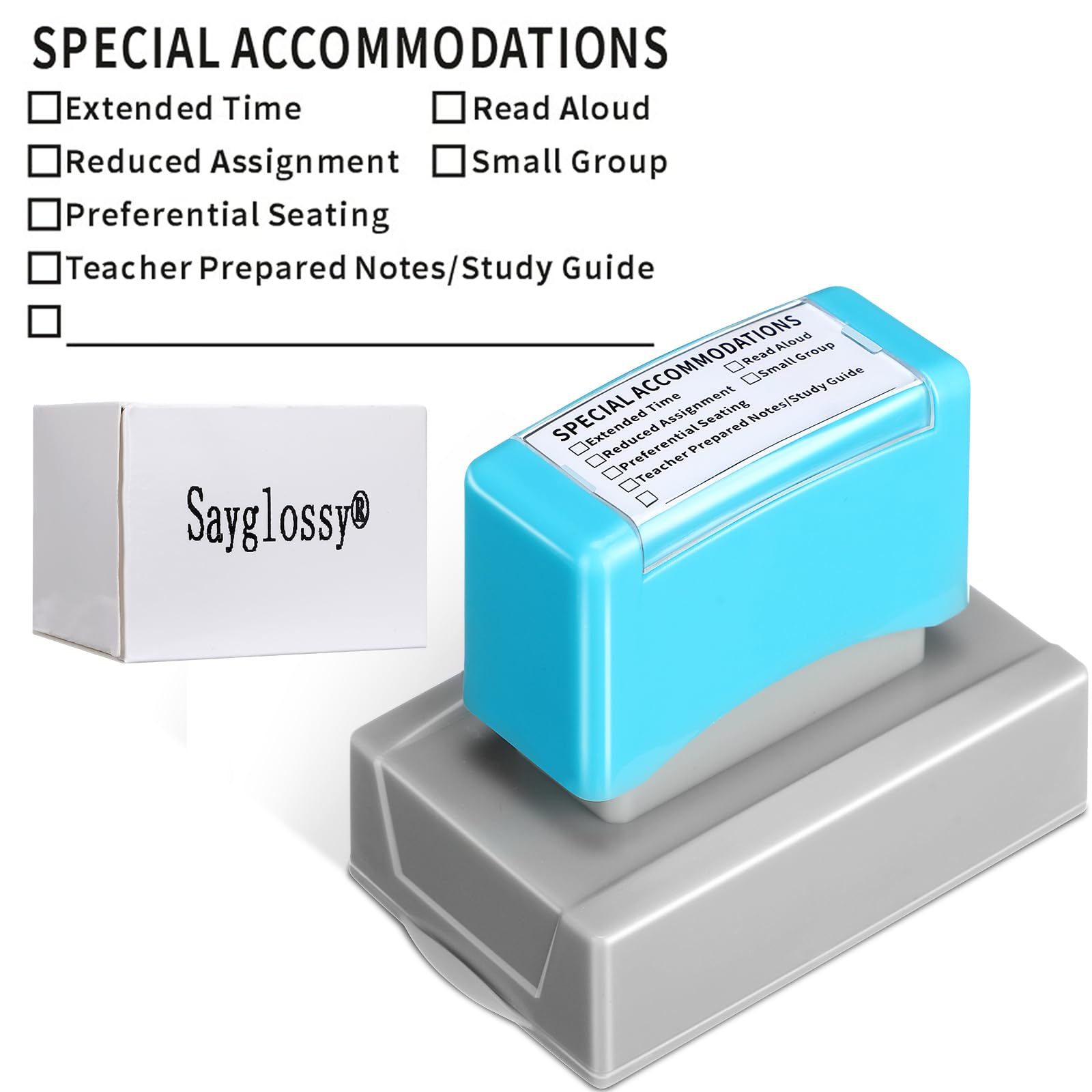 Snapklik.com : Sayglossy 1 Pcs Special Accommodations Self Inking Stamp ...