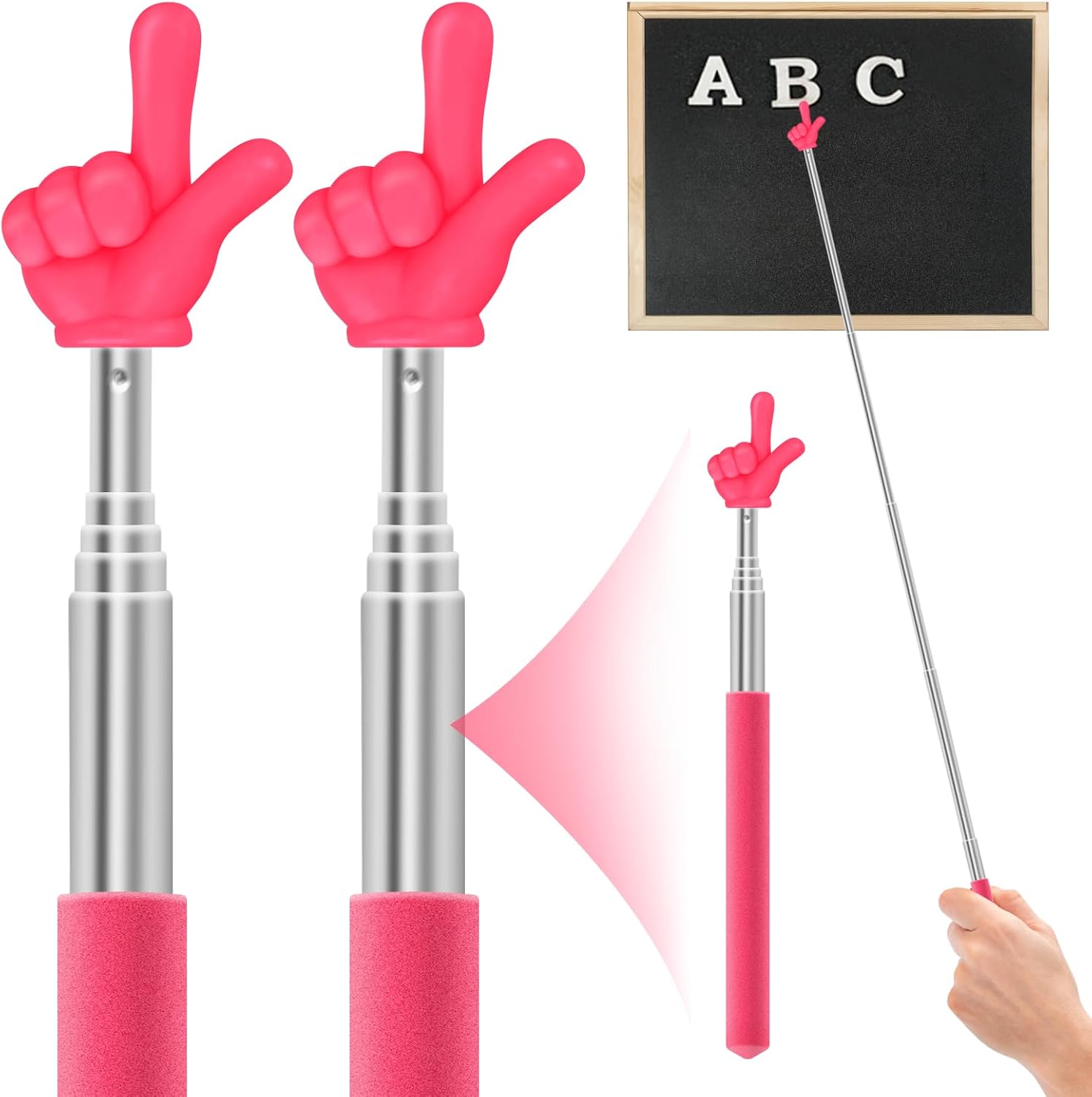 Ershyi 2Pcs Telescopic Teachers Pointer, Pointer Stick for Classroom ...