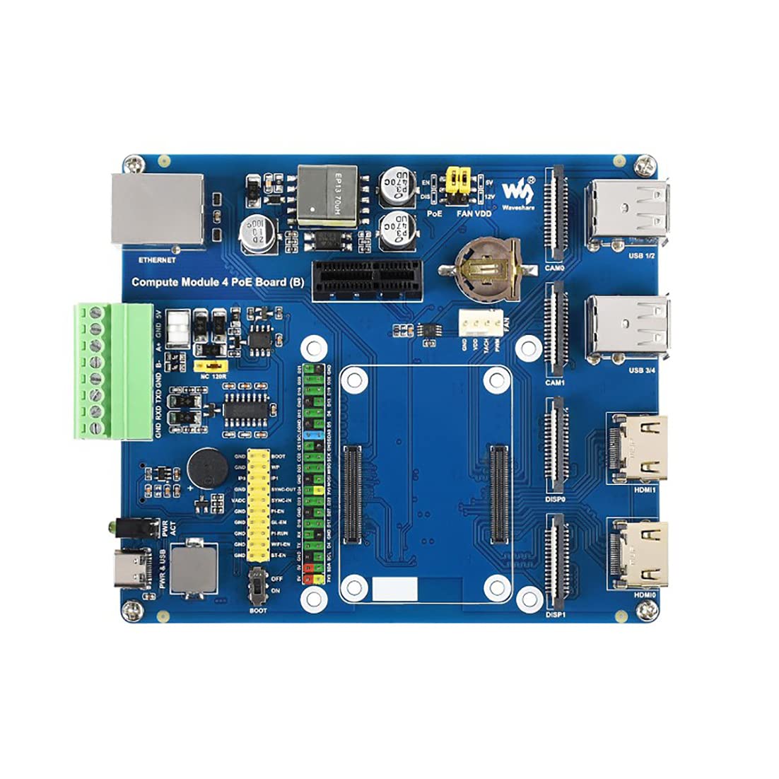 Buy Raspberry Pi Compute Module 4 IO Board With PoE Feature (Type B ...