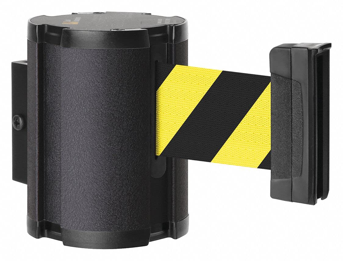 Beltrac 13 ft Magnetic Wall-Mounted Retractable Belt Barrier, Wrinkle ...