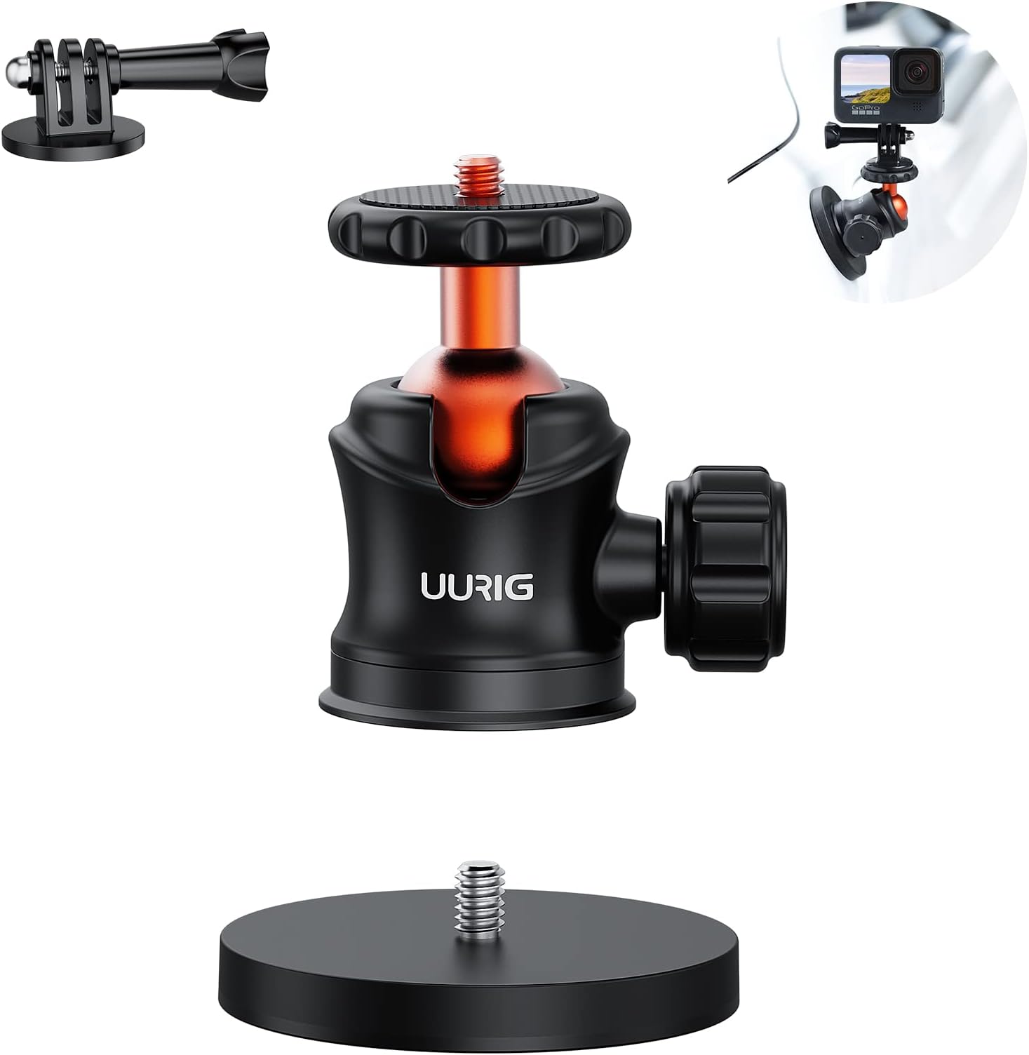 Amazon.com : UURIG BH07 Magnetic Camera Mount with 360° Ball Head ...