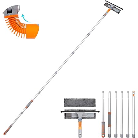 Professional Window Squeegee Cleaner, 2 in 1 Shower Squeegee with ...