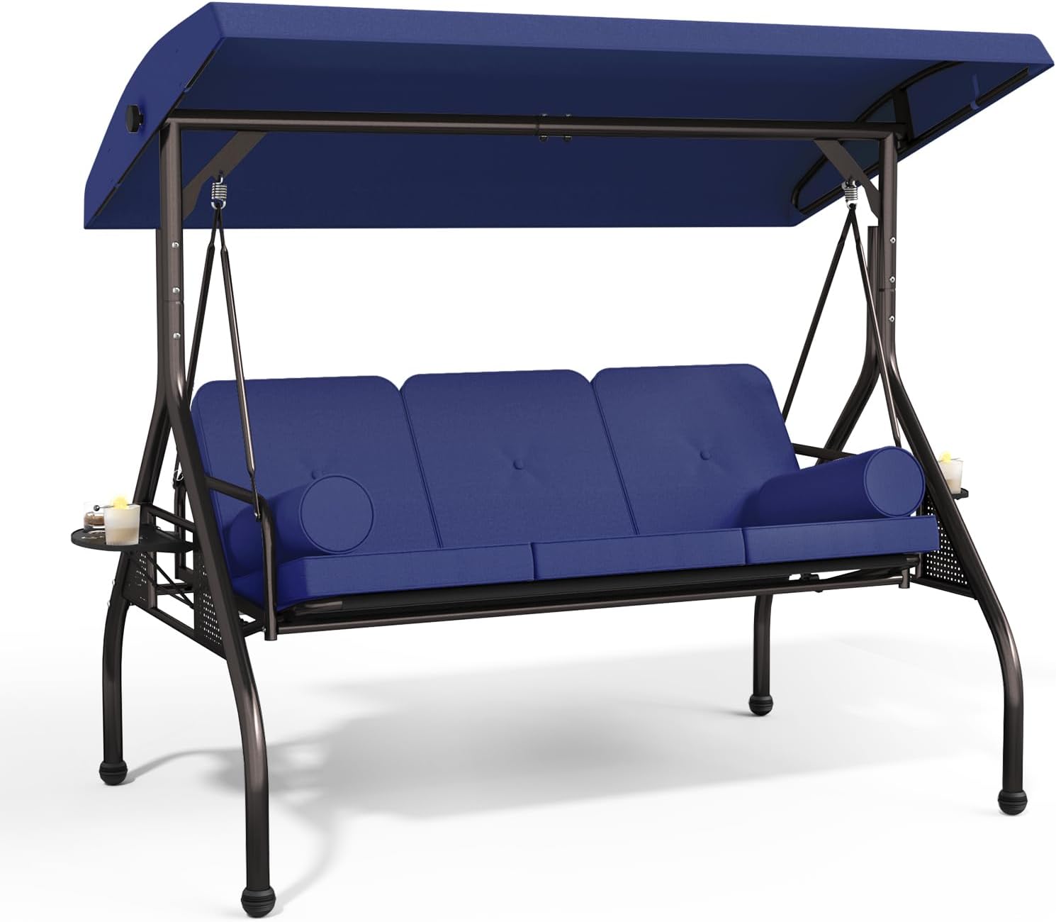 Amazon.com: Porch Swing - 3-Seat Patio Outdoor Swing with Canopy for ...